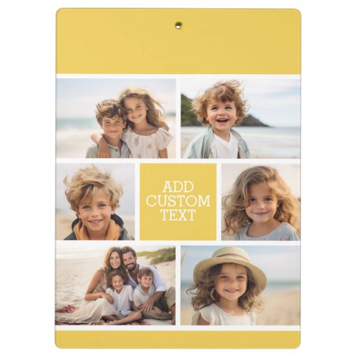 Create a Custom Photo Collage with 6 Photos Clipboard | Zazzle