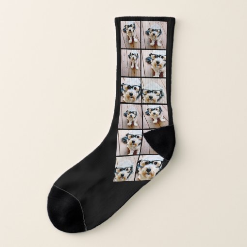 Create a Custom Photo Collage with 6 Photos Socks | Zazzle