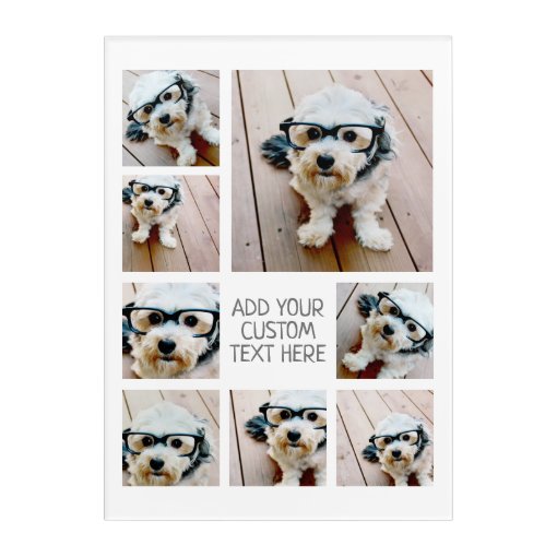 Create a Custom Photo Collage with 8 Photos Acrylic Print | Zazzle