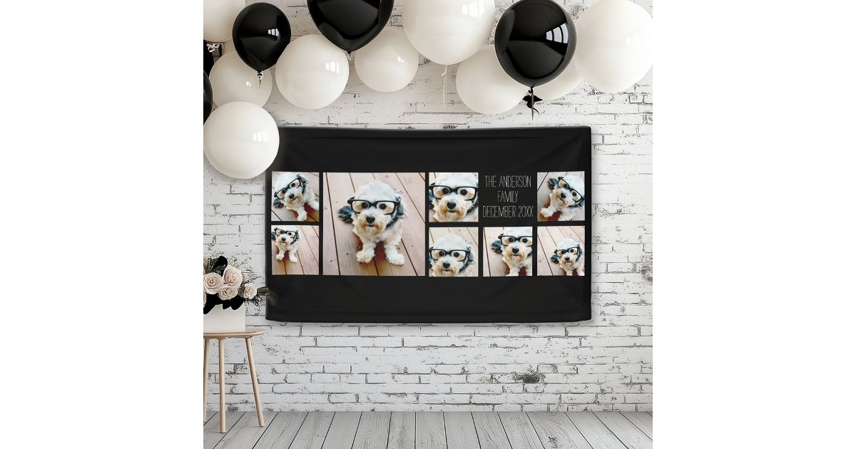Create a Custom Photo Collage with 8 Photos Banner | Zazzle