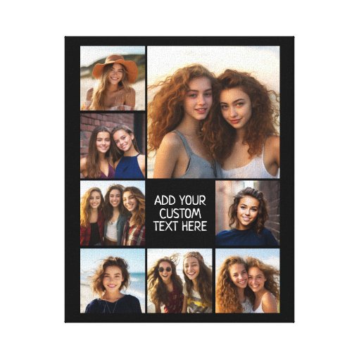 Create a Custom Photo Collage with 8 Photos Canvas Print | Zazzle