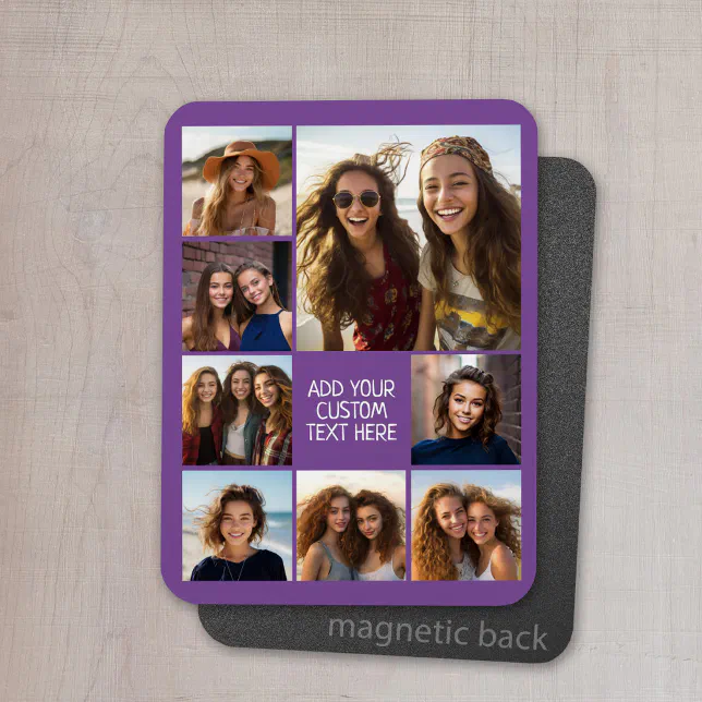 Create a Custom Photo Collage with 8 Photos Magnet | Zazzle