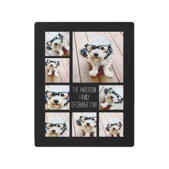 Create a Custom Photo Collage with 8 Photos Metal Print | Zazzle