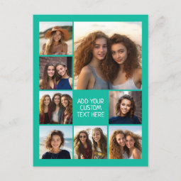 Create a Custom Photo Collage with 8 Photos Postcard | Zazzle