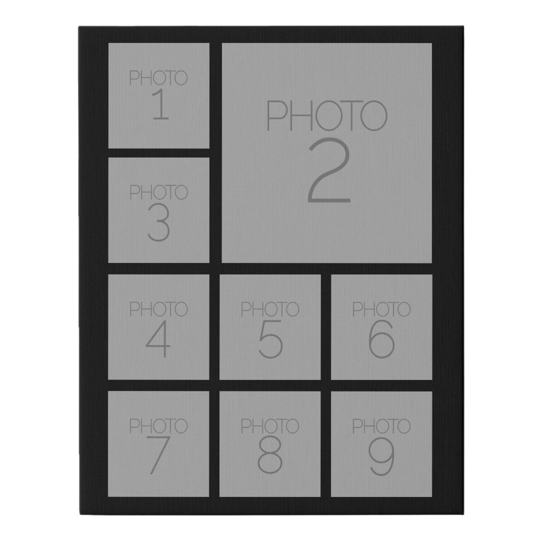 Create a Custom Photo Collage with 9 Photos Faux Canvas Print | Zazzle
