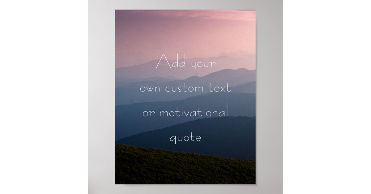 Create A Custom Quote Poster - Pink Sunset | Zazzle
