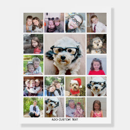 Create a Funky Photo Collage with 17 Photos Foam Board | Zazzle