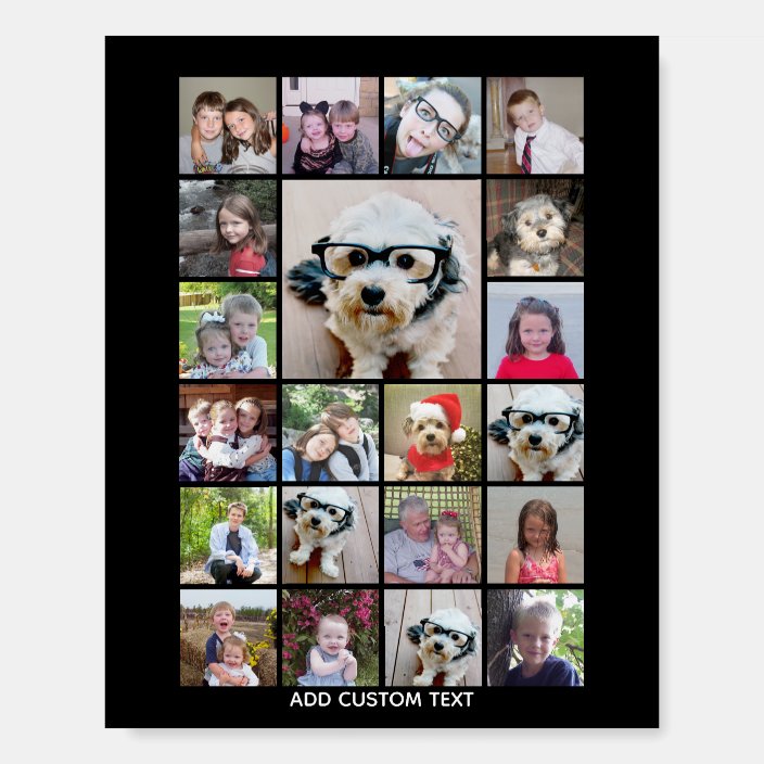 Create a Funky Photo Collage with 21 Photos Foam Board | Zazzle.com