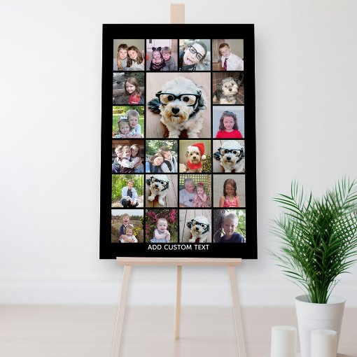 Create a Funky Photo Collage with 21 Photos Foam Board | Zazzle