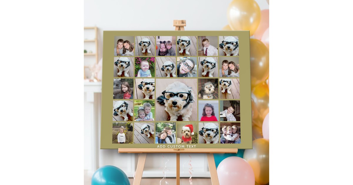 Create a Funky Photo Collage with 27 Photos Foam Board | Zazzle