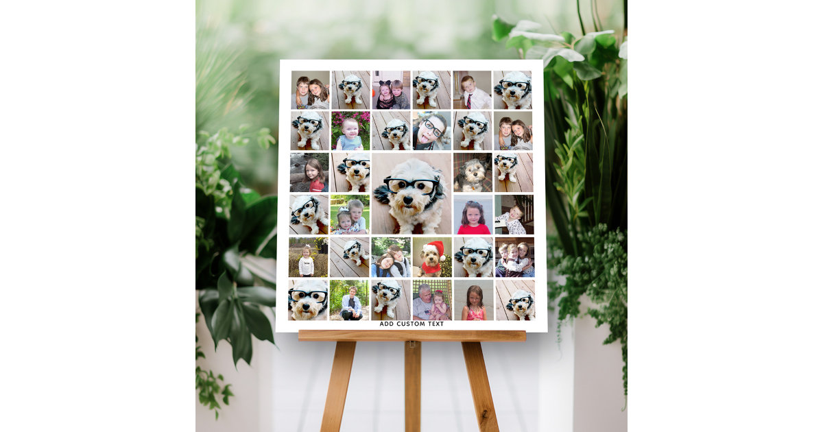 Create a Funky Photo Collage with 33 Photos Foam Board | Zazzle