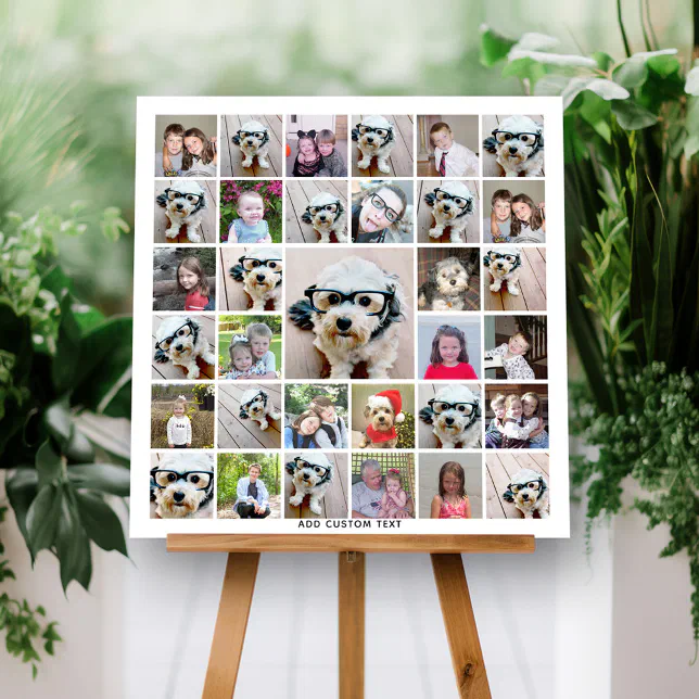 Create a Funky Photo Collage with 33 Photos Foam Board | Zazzle
