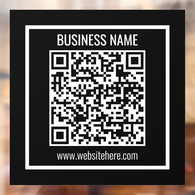 Create a Modern QR code Instantly Window Cling | Zazzle