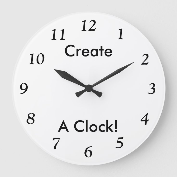 Create A Personalized Clock! Large Clock | Zazzle