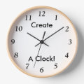 Create A Personalized Clock! Large Clock | Zazzle