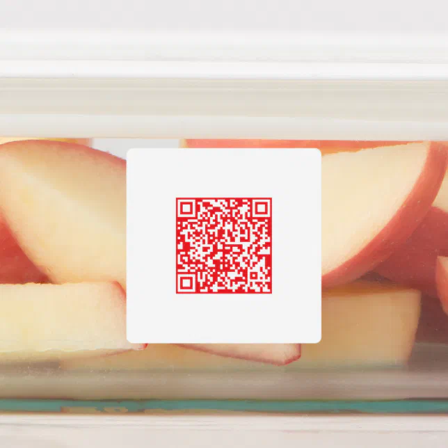 Create a Scannable Red (editable) QR code Labels | Zazzle