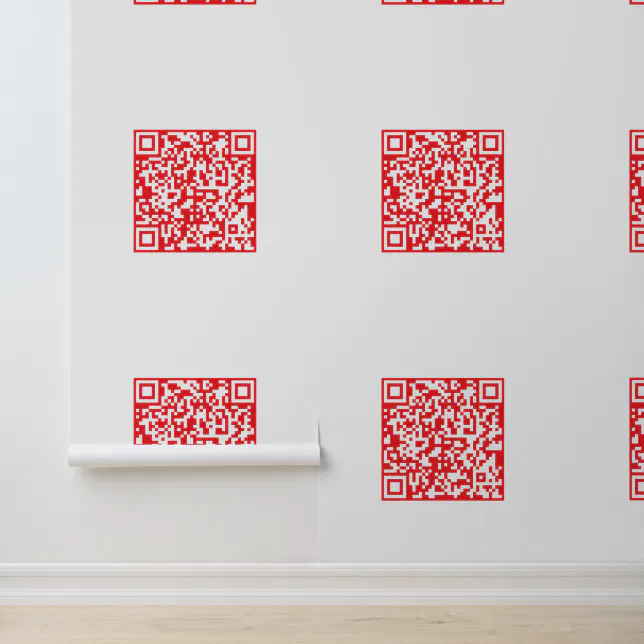 Create a Scannable Red (editable) QR code Wallpaper | Zazzle