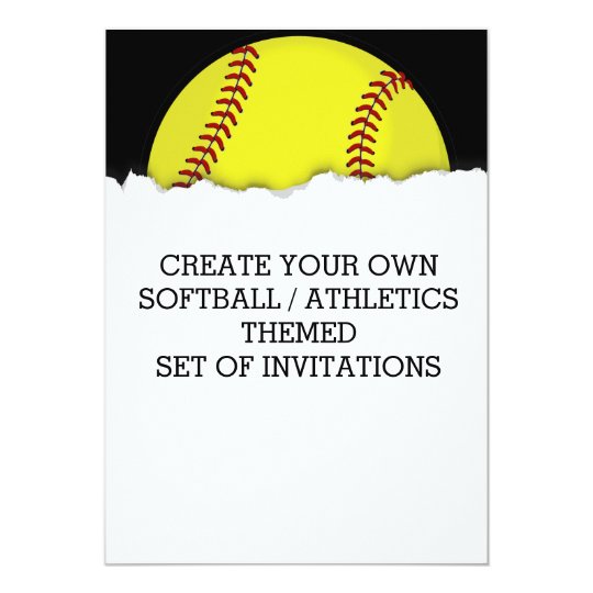 Create a Softball Game Themed Invitation | Zazzle.com