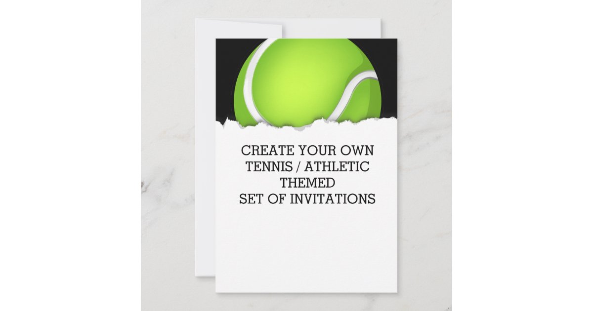 Create a Tennis Themed Invitation | Zazzle