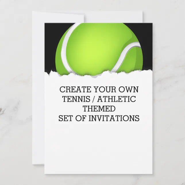 Create a Tennis Themed Invitation | Zazzle