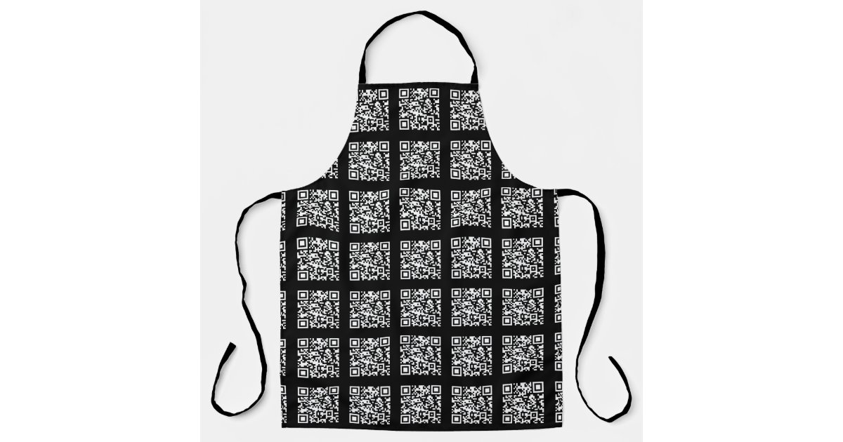 Create a Tiled QR code Pattern | Editable Color Apron | Zazzle