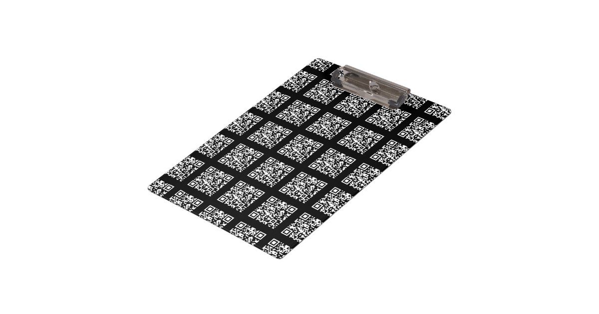 Create a Tiled QR code Pattern | Editable Color Clipboard | Zazzle