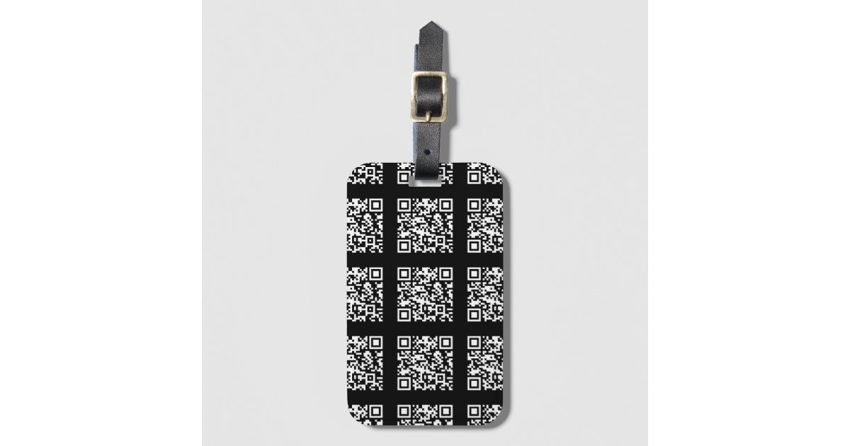 Create a Tiled QR code Pattern | Editable Color Luggage Tag | Zazzle