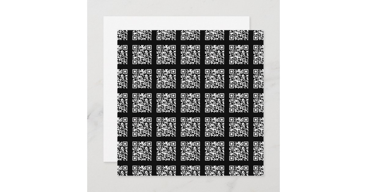 Create a Tiled QR code Pattern | Editable Color Note Card | Zazzle