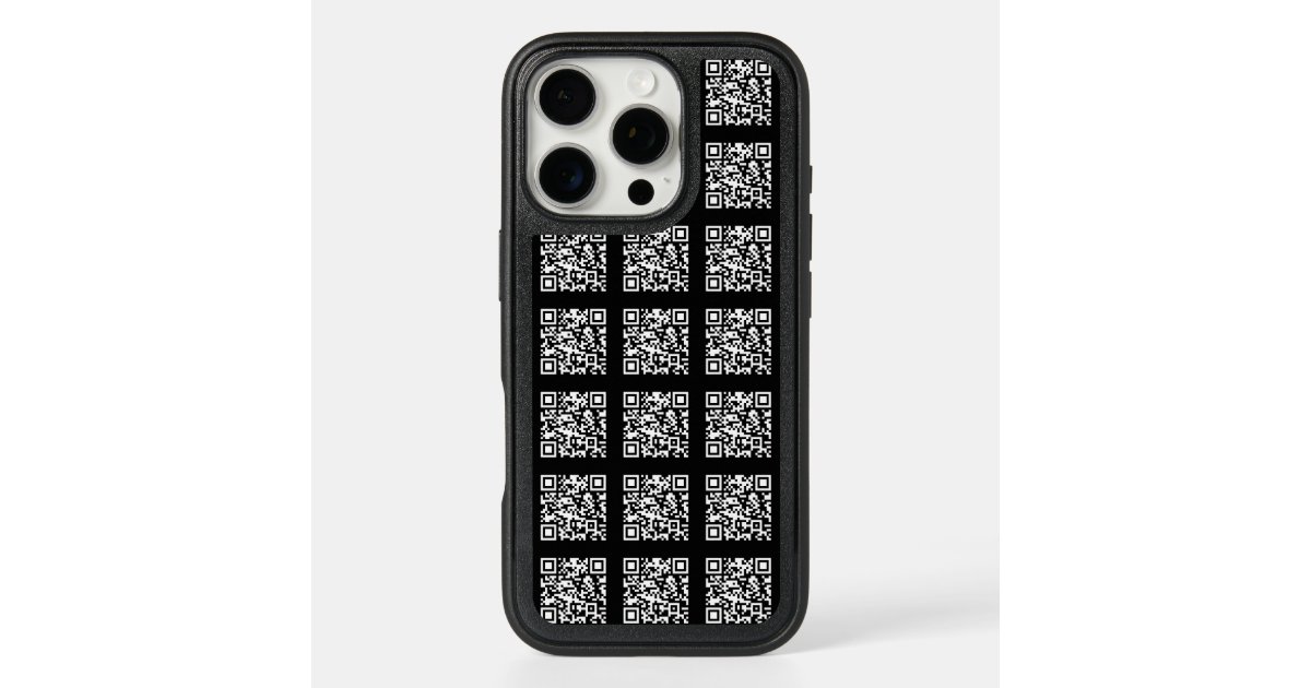 Create a Tiled QR code Pattern | Editable Color Otterbox iPhone Case ...