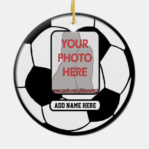 Create a unique soccer gift ceramic ornament | Zazzle