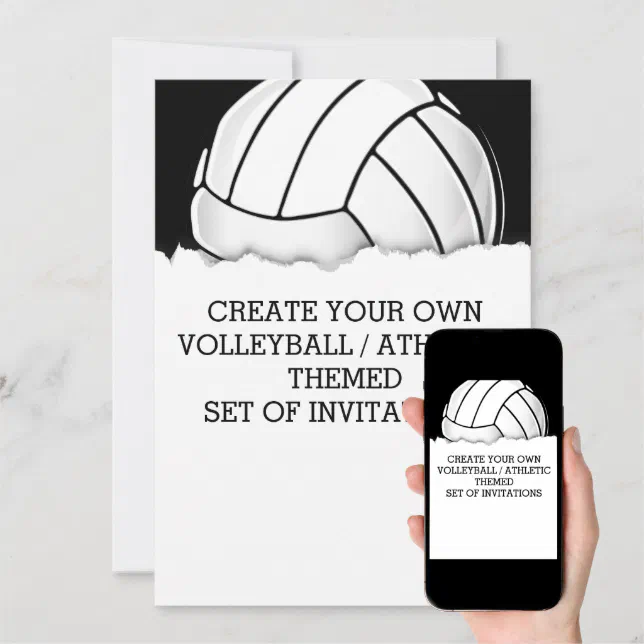 Create a Volleyball Themed Invitation | Zazzle