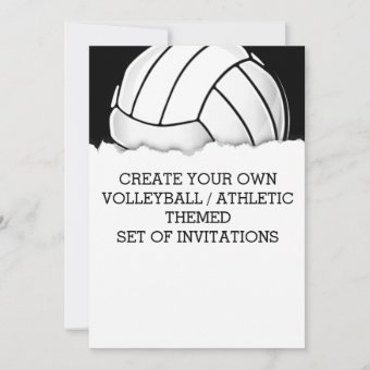 Create a Volleyball Themed Invitation | Zazzle