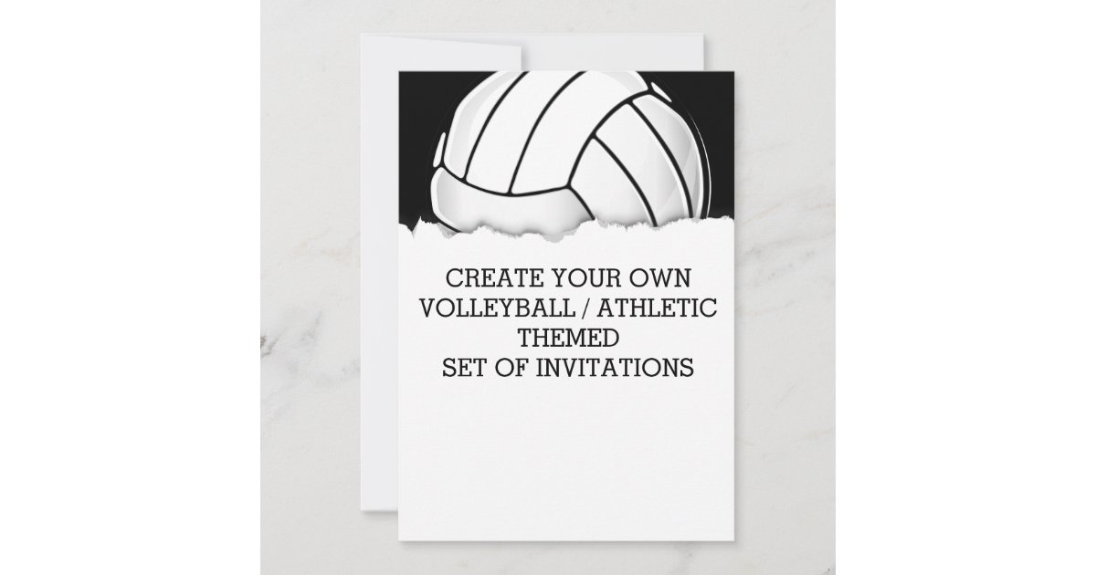 Create a Volleyball Themed Invitation | Zazzle