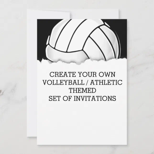 Create a Volleyball Themed Invitation | Zazzle