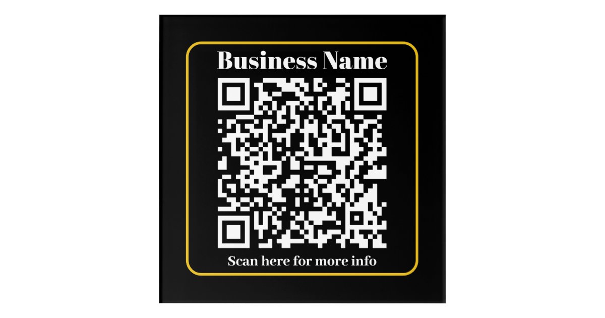 Create an Instantly Scannable Business QR code Acrylic Print | Zazzle