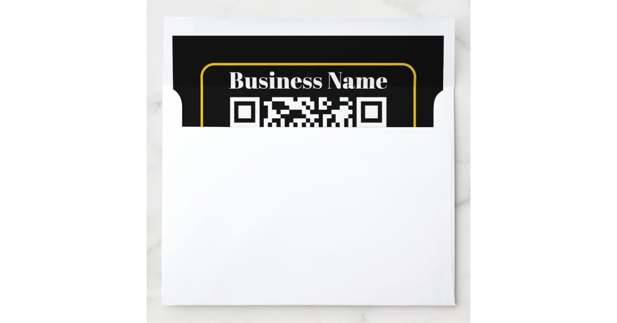 Create an Instantly Scannable Business QR code Envelope Liner | Zazzle