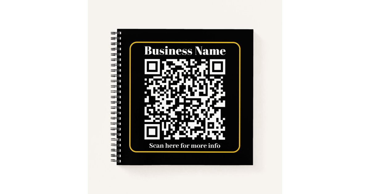 Create an Instantly Scannable Business QR code Notebook | Zazzle