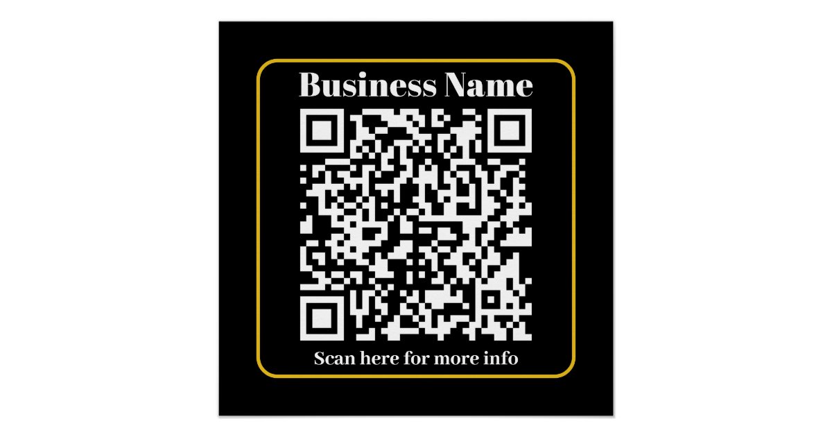 Create an Instantly Scannable Business QR code Poster | Zazzle
