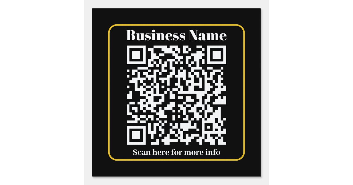 Create an Instantly Scannable Business QR code Sign | Zazzle