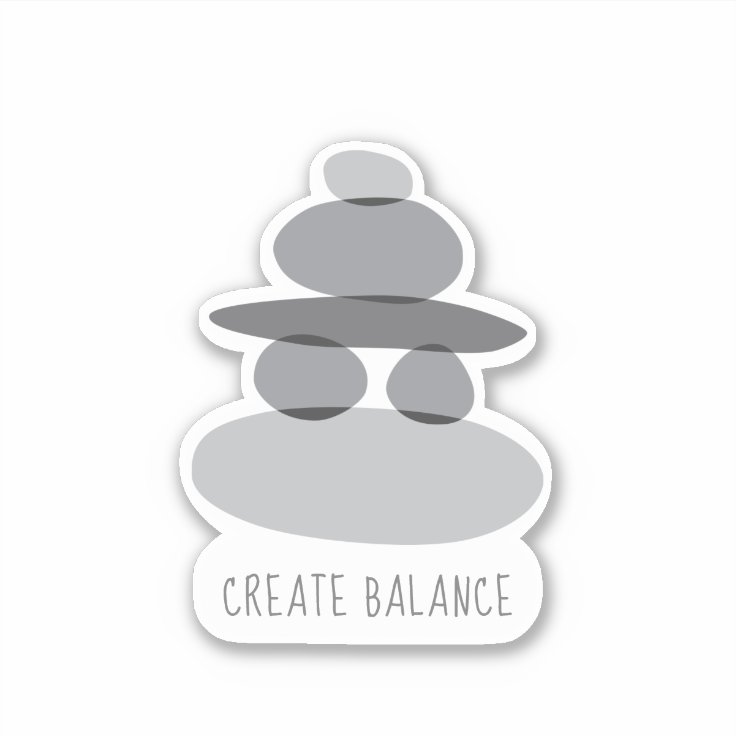 Create Balance Stacked Rocks Sticker | Zazzle
