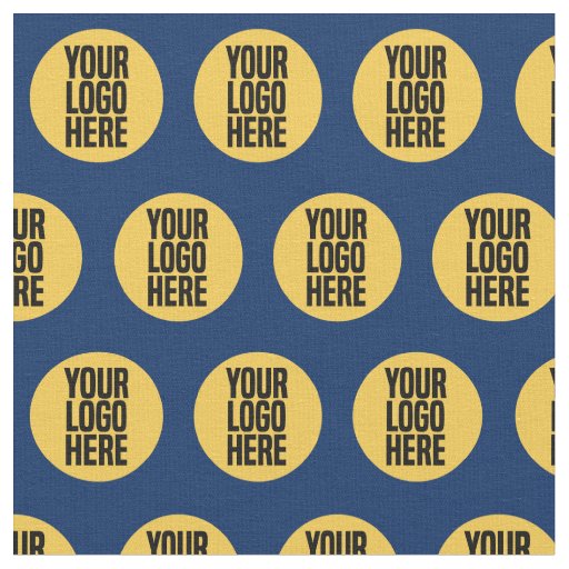 Create Company Business Logo Pattern Blue Fabric | Zazzle