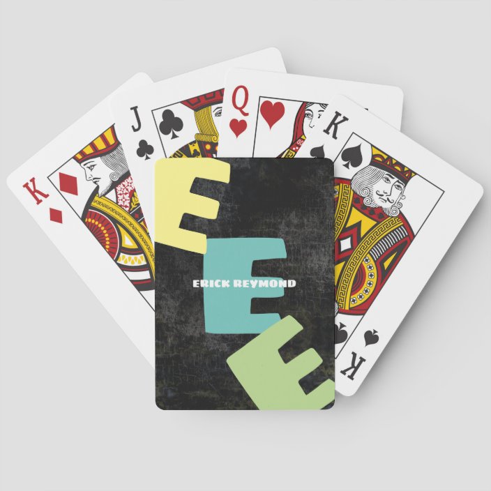 create cool playing cards with name & initial | Zazzle.com
