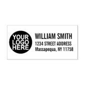 Create Custom Business Company Logo Return Address Rubber Stamp | Zazzle