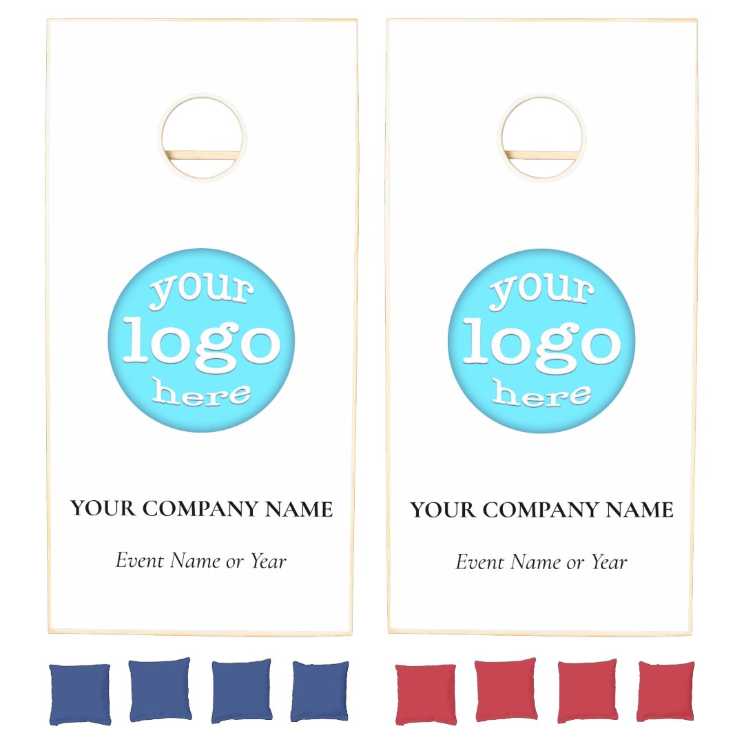 Create Custom Business Logo Company Event Party Cornhole Set | Zazzle
