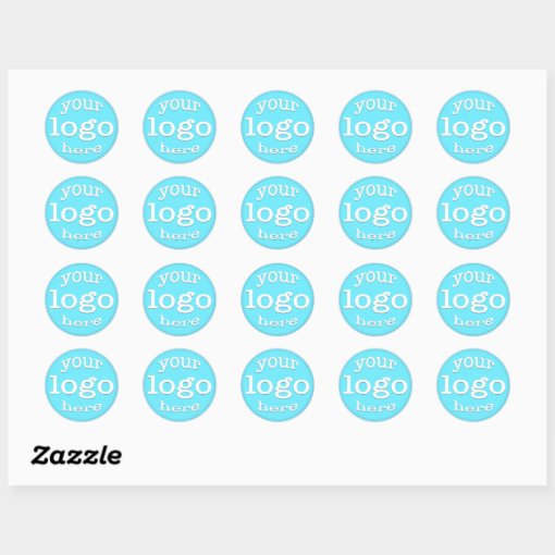 Create Custom Business Office Company Event Logo Classic Round Sticker ...