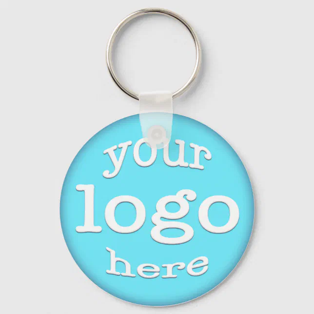 Create Custom Business Office Company Event Logo Keychain | Zazzle