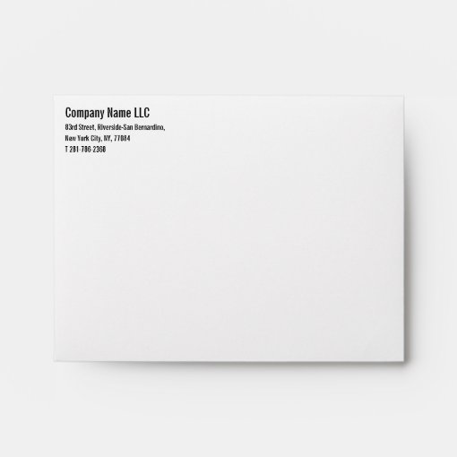 Create Custom Business Return Address Company Logo Envelope | Zazzle