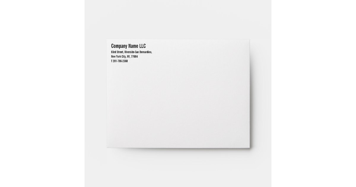 Create Custom Business Return Address Company Logo Envelope | Zazzle