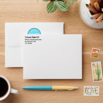Create Custom Business Return Address Company Logo Envelope | Zazzle