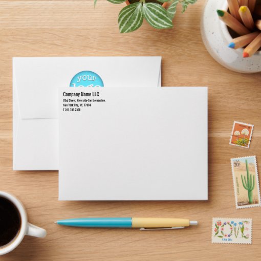 Create Custom Business Return Address Company Logo Envelope | Zazzle